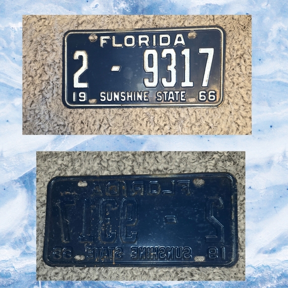 Other | Vintage Florida License Plate 1966 | Poshmark